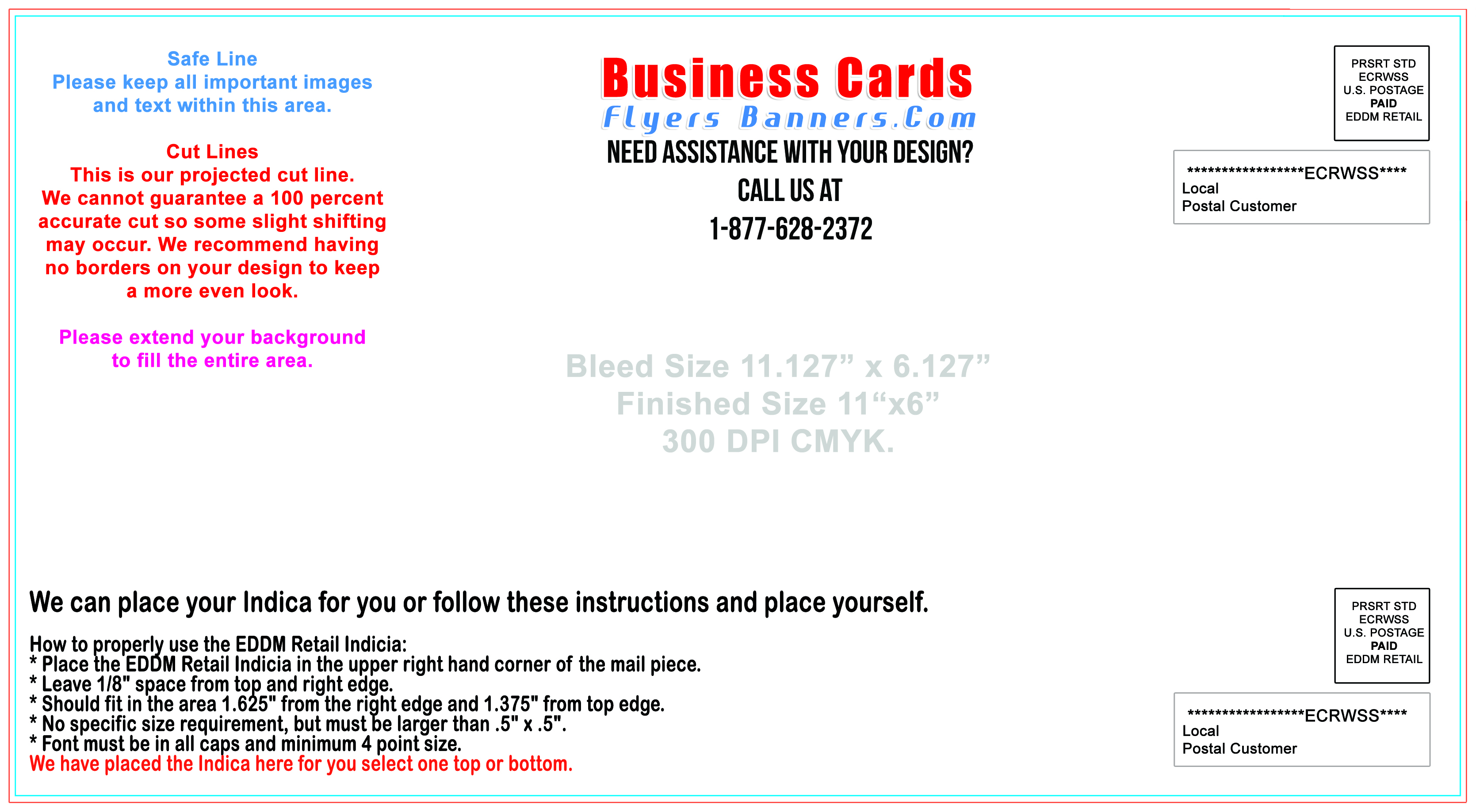23X23 Postcard Template