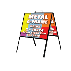 Metal A-Frame - Double sided sidewalk sign with Aluminum Panels